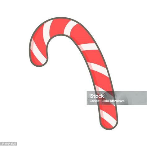 사탕 지팡이입니다 크리스마스 민트 캔디 레드 격리입니다 새 해에 대 한 박하 스틱 단 맛 사탕 12월에 대한 스톡 벡터 아트 및