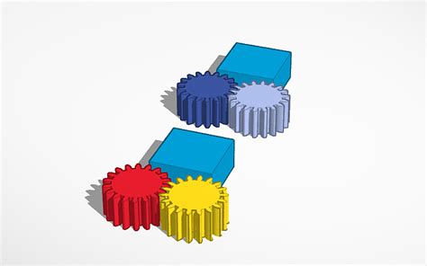 3d Design Meshing Gears Sim Lab Tinkercad