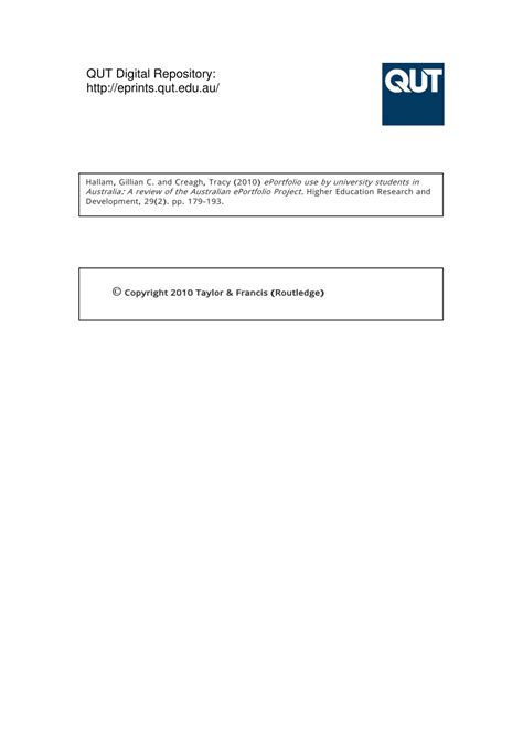 Pdf Eportfolio Use By University Students In Australia A Review Of Pdf Eportfolio Use By University Students In Australia A Review Of