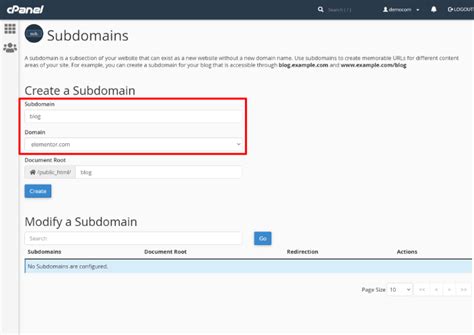 How To Setup A Subdomain On Your Wordpress Site Elementor