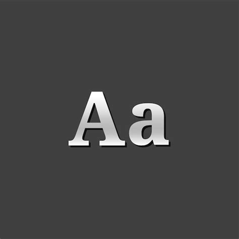 Ícono De Fuente En Estilo De Color Gris Metálico Diseño Gráfico De