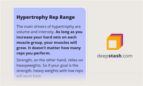 Hypertrophy Rep Range Deepstash