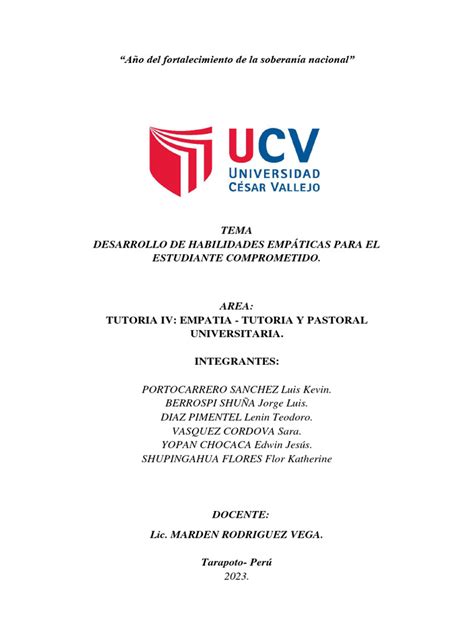 Trabajo Grupal Matriz De Comportamientos Y Estrategias Pdf Empatía
