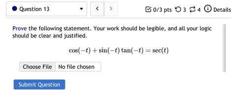 Solved Prove The Given Identity Work Out The Proof On Chegg Com