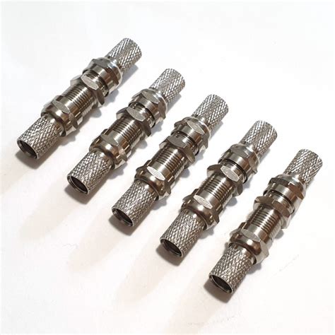 Соединитель ТВ кабеля медный 5 шт F разъем Cadena резьбовой Rg6 Коннектор на коаксиальный