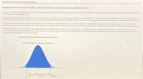 Solved Confidence Intervals And Sampling Conceptual