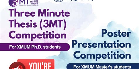 Invitation Three Minute Thesis 3mt And Poster Presentation