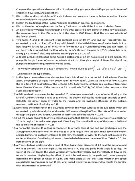 fm assignment pdf pump fluid dynamics