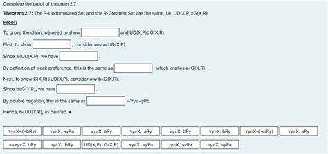 solved complete the proof of theorem 2 7 theorem 2 7 the