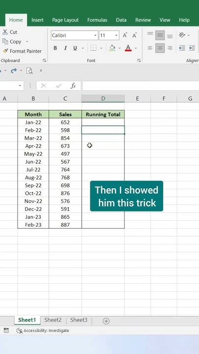 calculate running total in ms excel youtube
