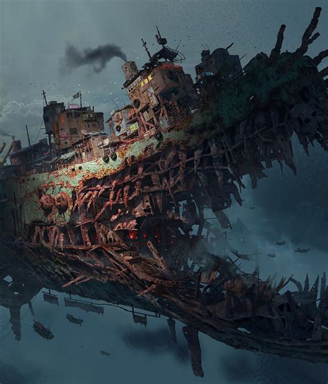 1366x1600 Resolution Broken Spaceship 1366x1600 Resolution Wallpaper
