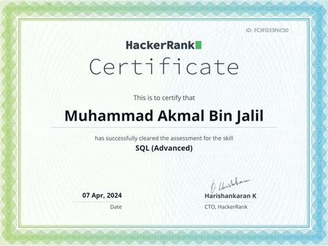 muhammad akmal on linkedin sql advancedsql hackerrank databasemanagement