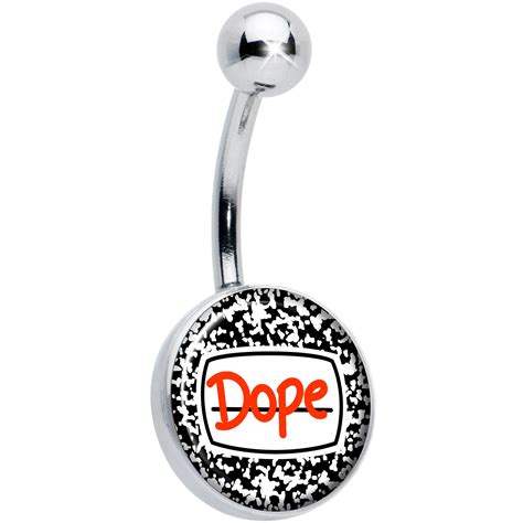 Dope Composition Notebook Belly Ring By Onyx O
