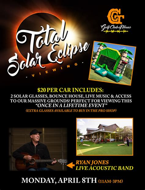 Total Solar Eclipse Bash Golf Club Of Texas