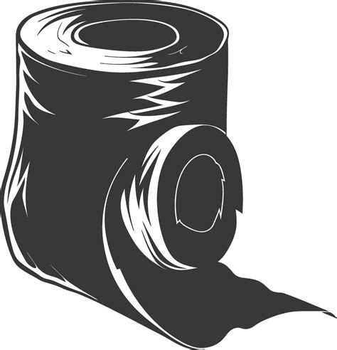 Silhouette Toilet Paper Black Color Only 44642106 Vector Art At Vecteezy