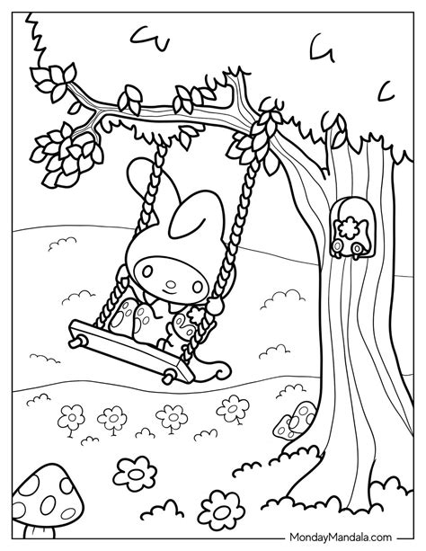 My Melody Cake Coloring Pages