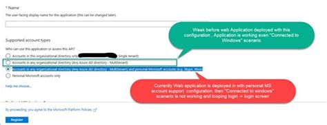 Msal Authentication Is Not Working With Connected To Windows Account · Issue 2673 · Azuread