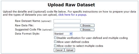 Loading Data Coding Analysis Toolkit Help