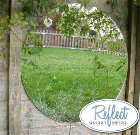 Circular Acrylic Garden Mirror Easy Hang Round Plastic Outdoor Illusion