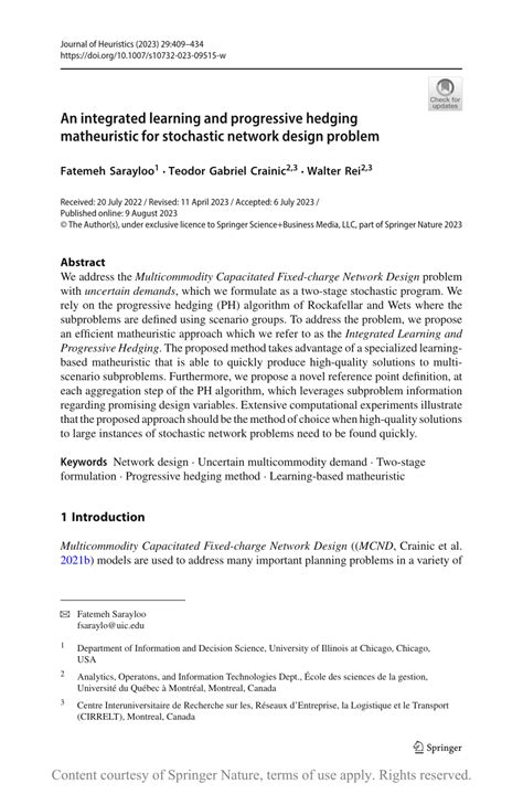 an integrated learning and progressive hedging matheuristic for stochastic network design