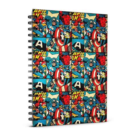 Captain America Spiral Notebook Desi Urban