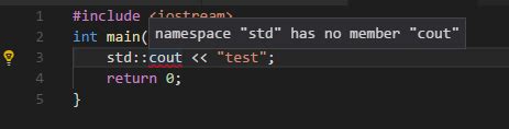 Namespace Std Has No Member Cout Issue Microsoft Vscode Cpptools GitHub