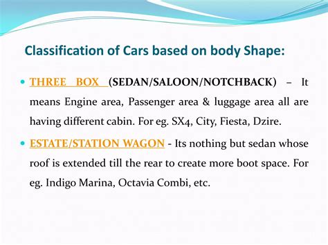 11 Classification Of Automobilepdf Auto Type Automotive
