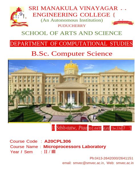 Lab Record For Microprocessors Pdf Assembly Language Computer