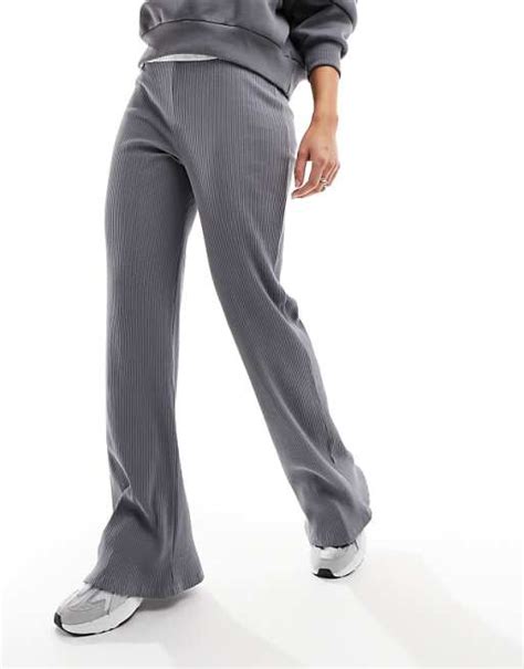 Best Asos Tracksuit Bottoms Womens Deals Asos Design Ribbed Wide Leg