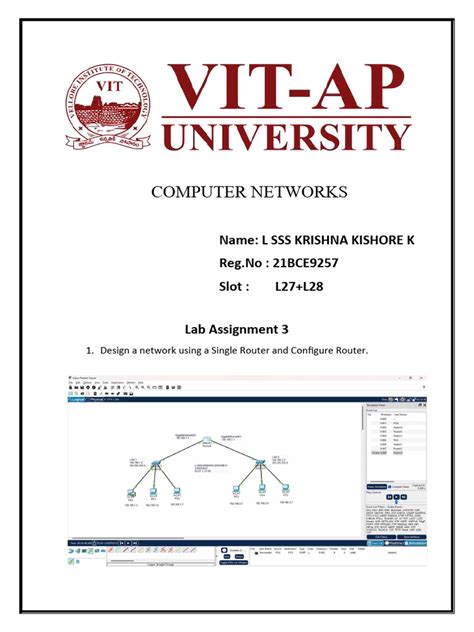 21bce9257 Cn Lab Assignment 3 Pdf Router Computing Computer