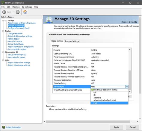 The New NVIDIA Driver Will No Longer Enable V Sync Vertical Sync To Be Set To Off By Default