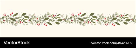 Cute Hand Drawn Horizontal Seamless Pattern Vector Image