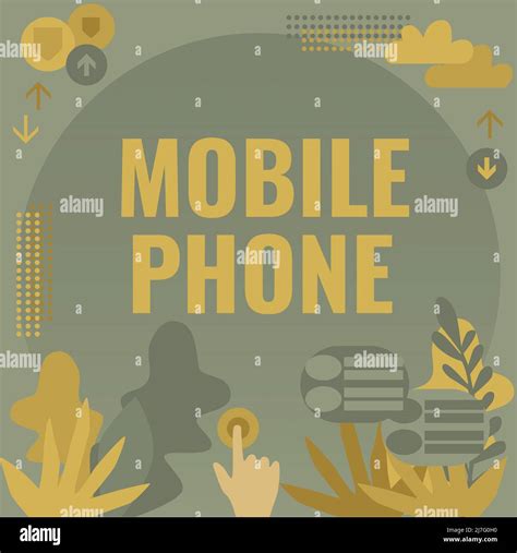 Conceptual Display Mobile Phone Concept Meaning A Handheld Device Used To Send Receive Calls