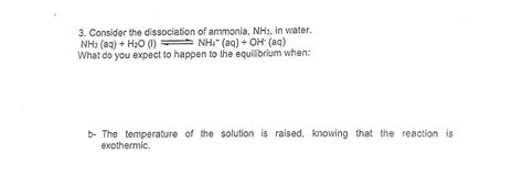 [solved] 3 Consider The Dissociation Of Ammonia Mat