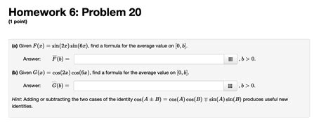 Solved Homework 6 Problem 20 1 Point A Given F X