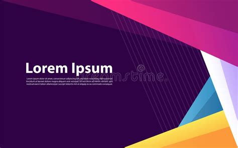 Geometric Background Dynamic Shapes Composition Stock Vector