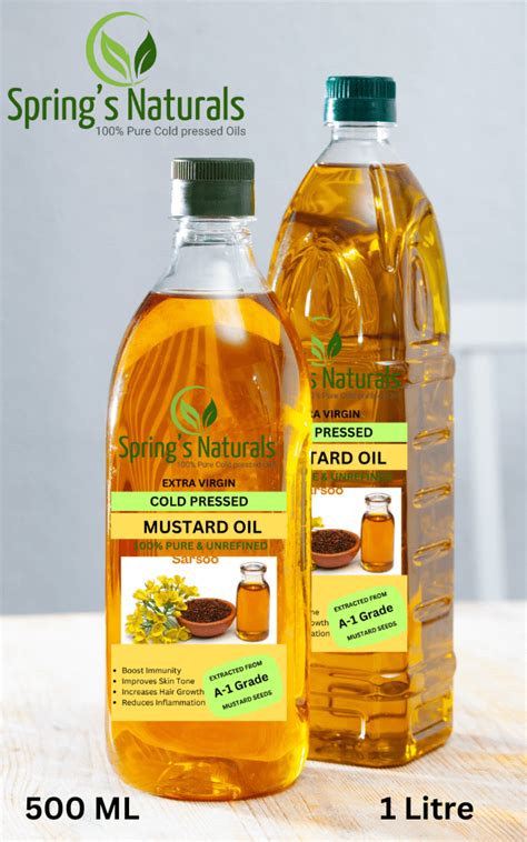 Cold Pressed Mustard Oil Sarson Ka Tail Extra Virgin Pure