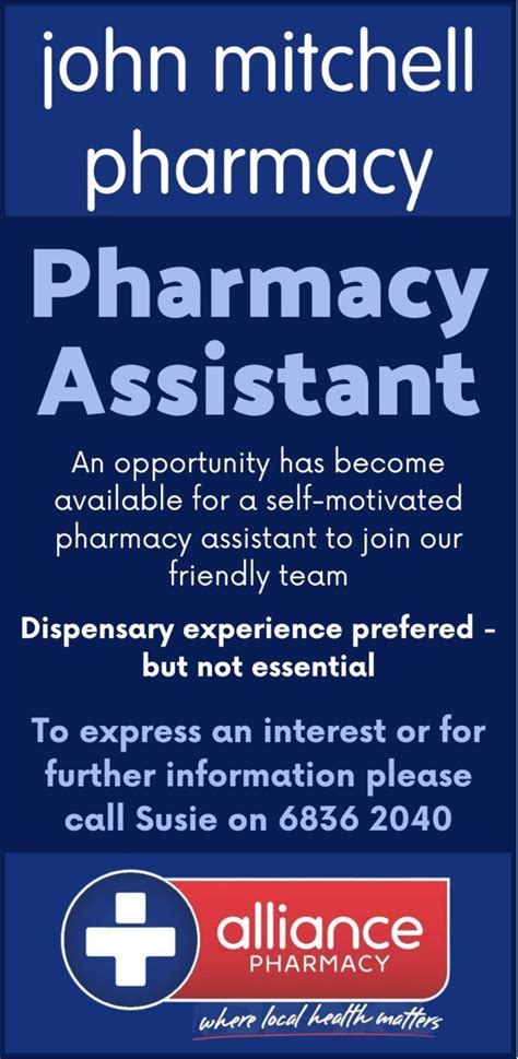 Pharmacy Assistant The Cobar Weekly
