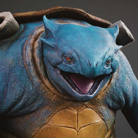 Realistic Blastoise Pokémon Fanart Zbrushcentral