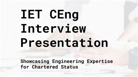 Iet Ceng Interview Presentation By Barbara Sobocinska On Prezi