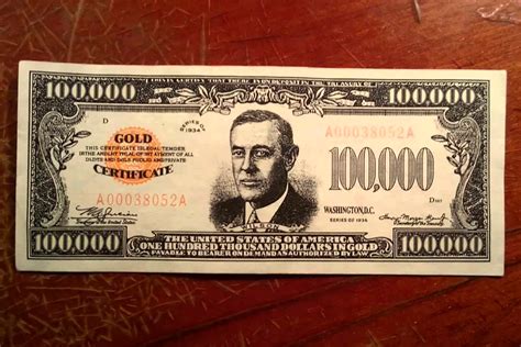 Купюра 100 000 долларов сша - 97 фото