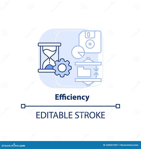 Efficiency Light Blue Concept Icon Stock Vector Illustration Of