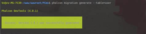can t use the migration · issue 88 · phalcon migrations · github