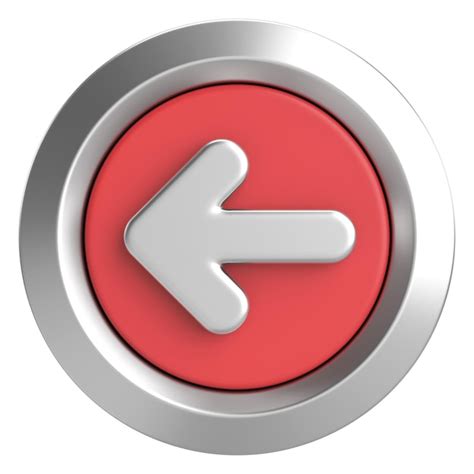 Premium Photo Previous Button Back Button 3d Illustration