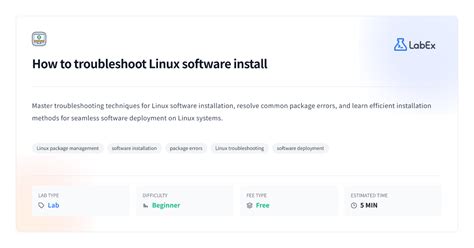 how to troubleshoot linux software install labex