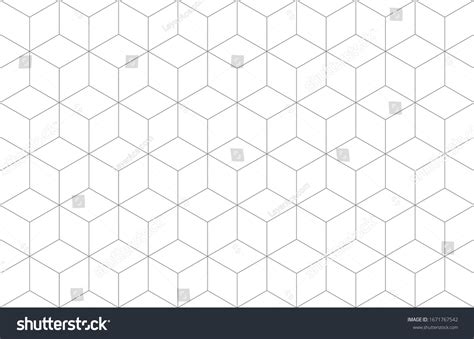 Seamless Geometric Hexagonal Line Pattern Background Stock Vector