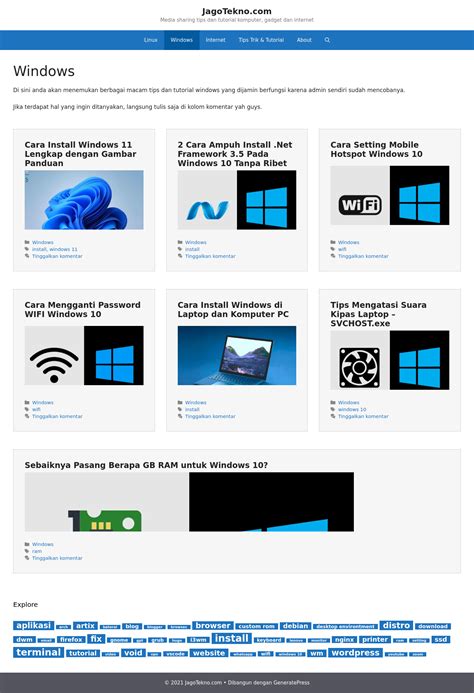 Cara Membuat Tampilan Grid Layout Theme Generatepress Gratis Tanpa