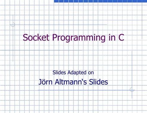 PPT Socket Programming In C PowerPoint Presentation Free Download ID