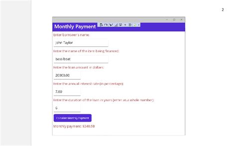 Solved Programming Assignment Monthly Payment Write A Net