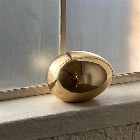Brass Egg Sculpture Wmsandco